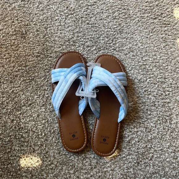 Shade & Shore | Shoes | Shade And Shore Tie Dye Sandals Slip Clouds ...